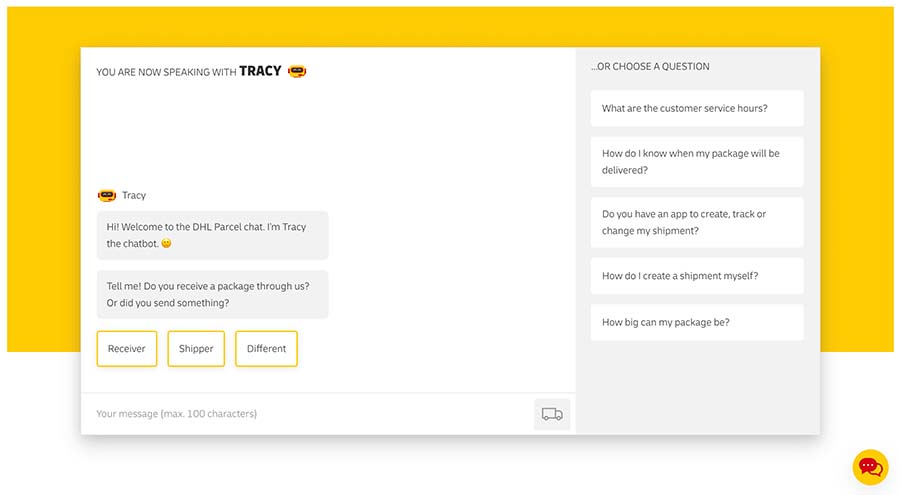 Interview DHL-Kundenservice: Chatbot Tracy - CM.com