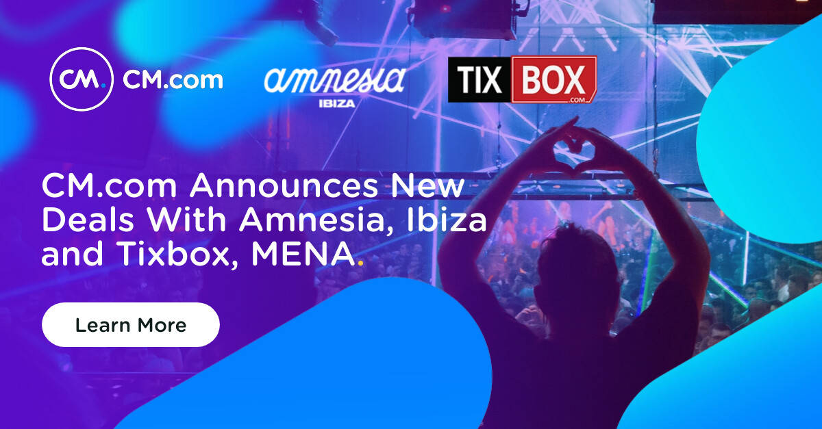 CM.com announces new deals with Amnesia and TixBox